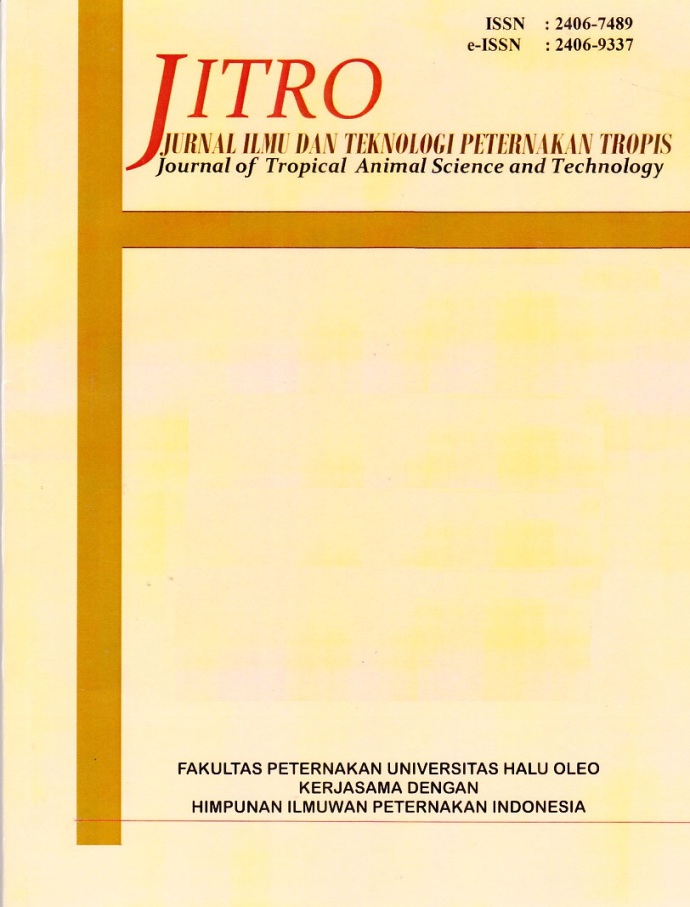 Jurnal Ilmu dan Teknologi Peternakan Tropis (JITRO)