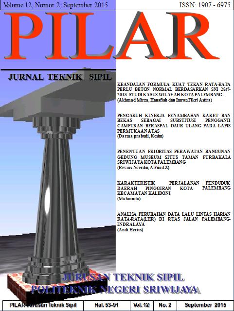Pilar: Jurnal Teknik Sipil Politeknik Negeri Sriwijaya (Pilar)